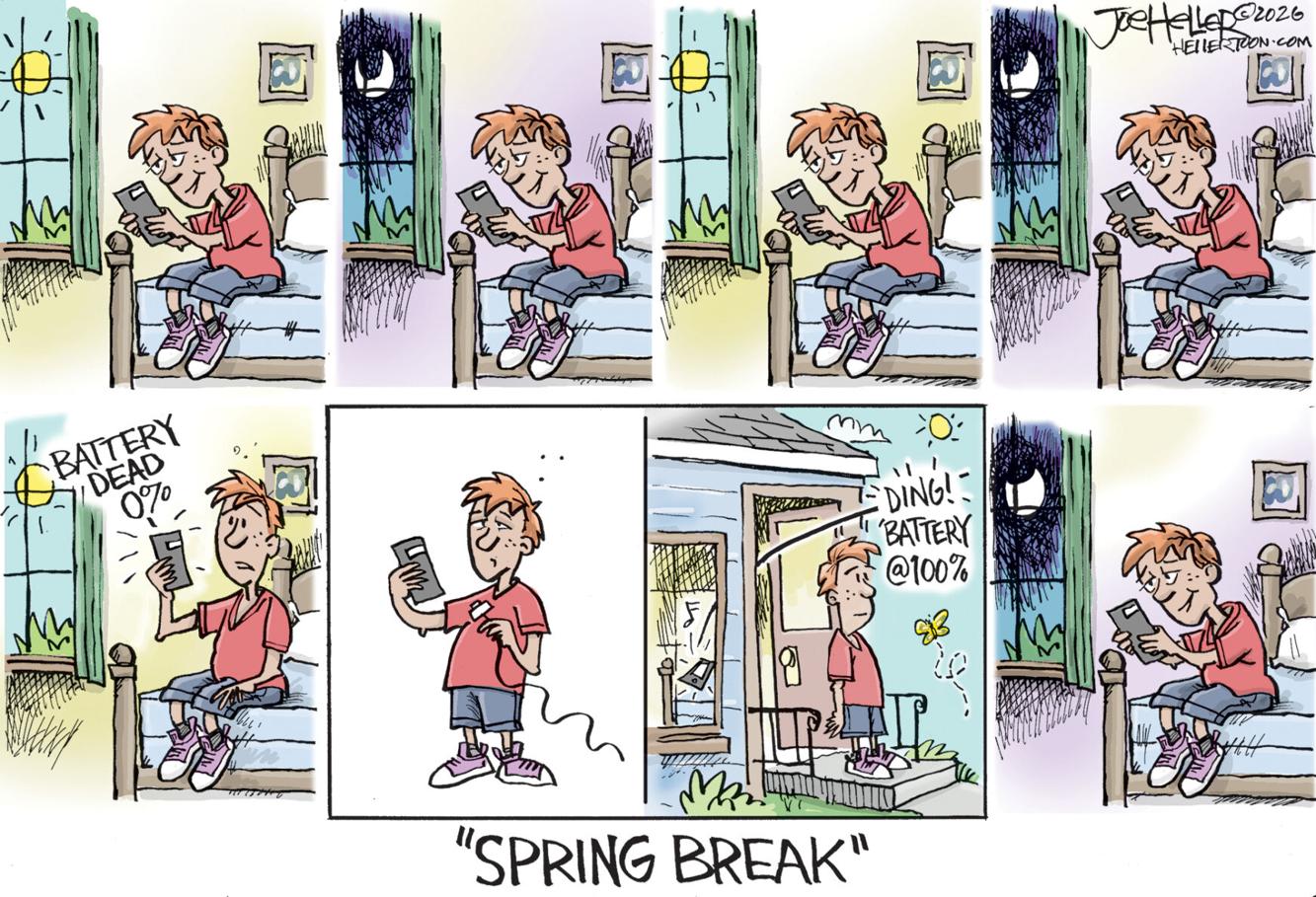 Heller Cartoon Spring Break | Comics Puzzles | thecomanchechief.com