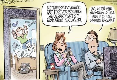 Heller Cartoon- Spring Break | A E | thecomanchechief.com