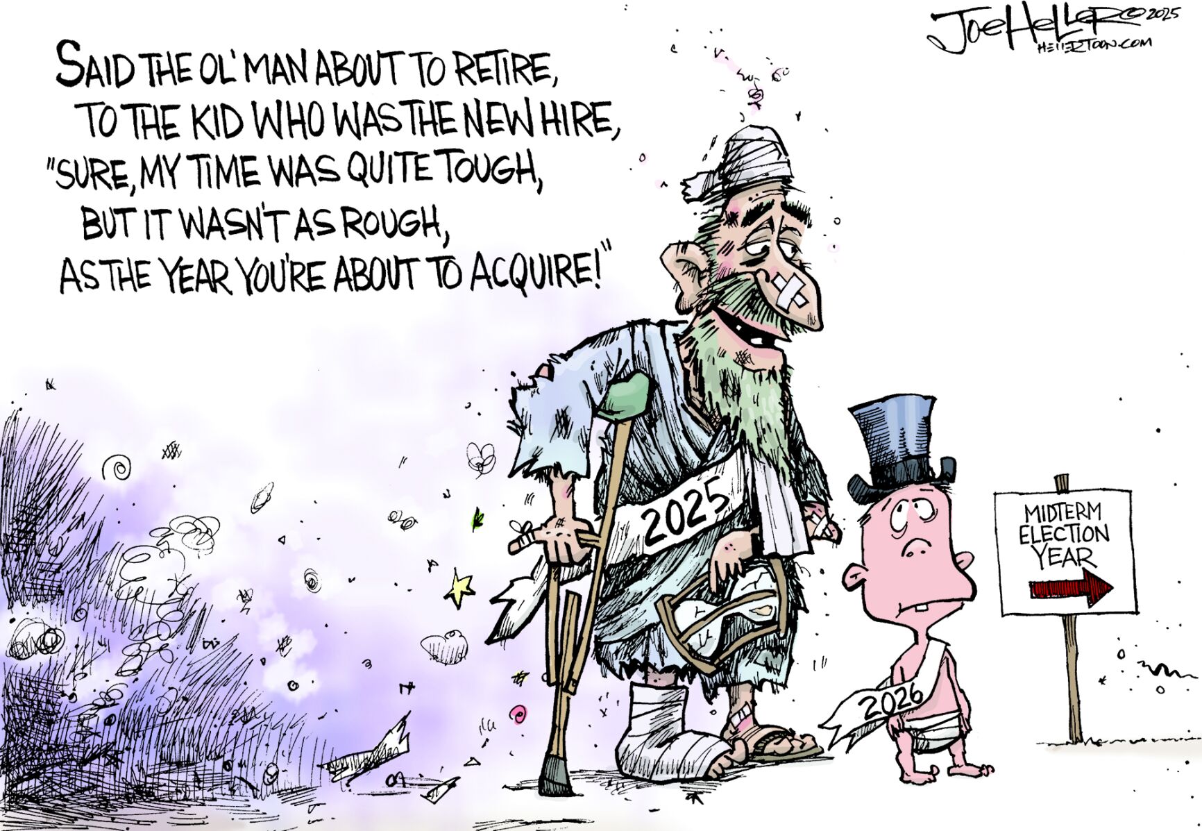 Heller Cartoon New Year | Comics Puzzles | thecomanchechief.com