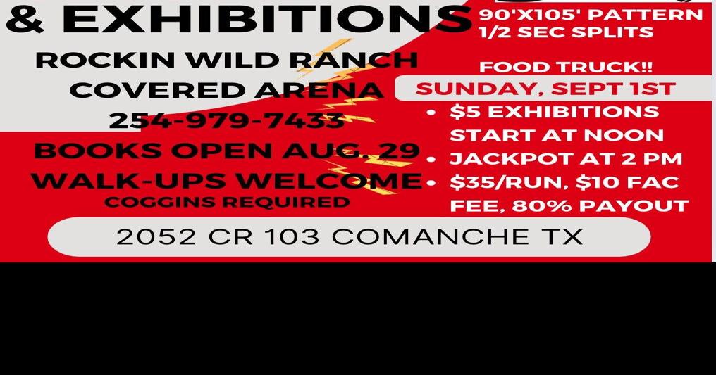 Upcoming event at Rockin Wild Ranch Covered Arena | A E ...