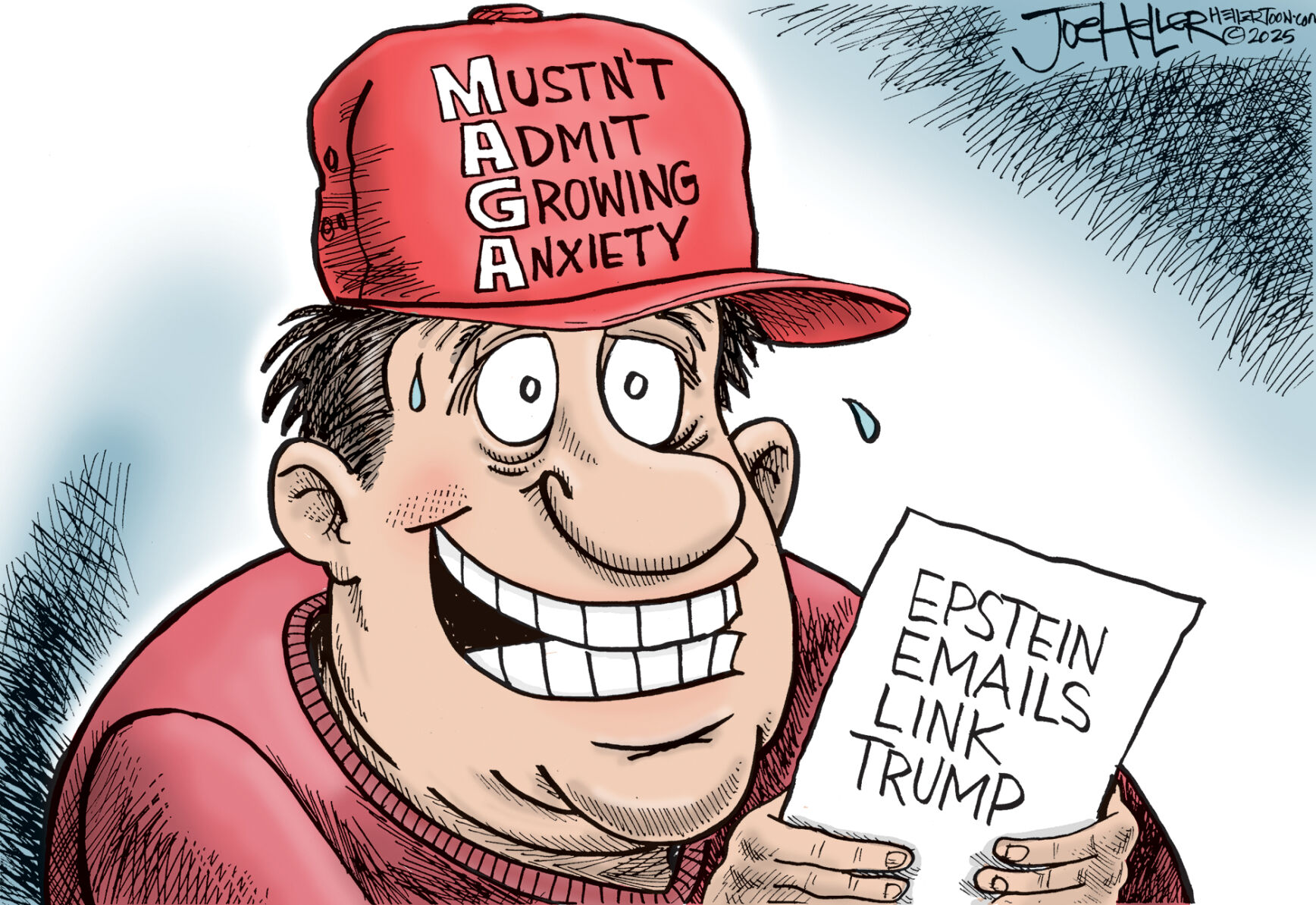 Heller cartoon- MAGA Epstein | A E | thecomanchechief.com