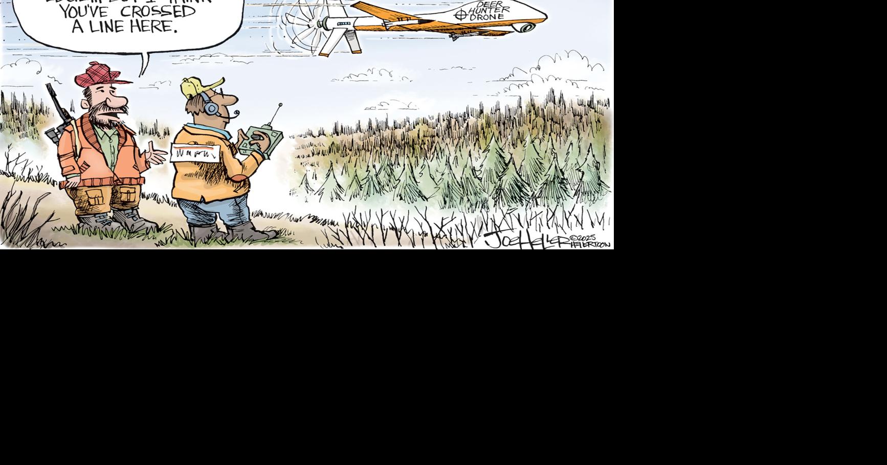 Heller cartoon- Deer Hunt | A E | thecomanchechief.com