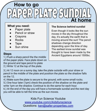 How to go paper plate sundial at home | Kids & Pets | thecommunityvoice.com