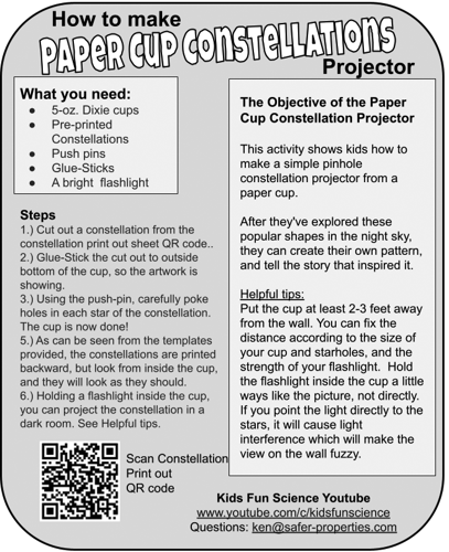 How to make paper cup constellations projector | Kids & Pets ...