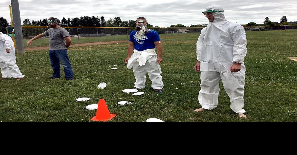 Pie throwing contest at Technology Middle School | Community ...