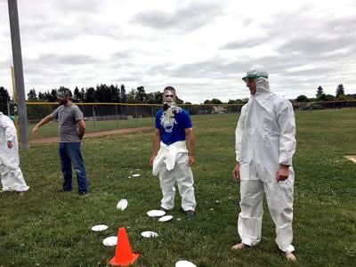 Pie throwing contest at Technology Middle School | Community ...