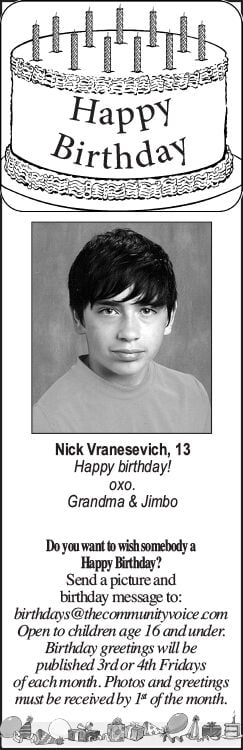 Happy Birthday Nick | Kids & Pets | thecommunityvoice.com
