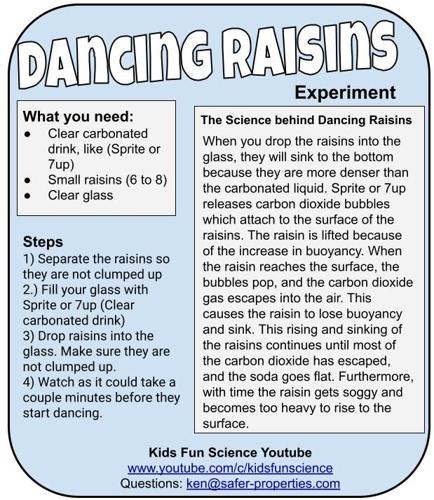 Dancing Raisins Experiment | Kids & Pets | thecommunityvoice.com