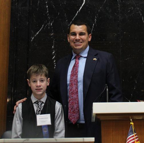 State Representative Cory Criswell welcomes local student pages to the ...