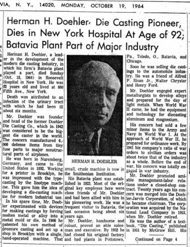 HIDDEN HISTORY: The Doehler-Jarvis story, 1923-1982 | Opinion ...