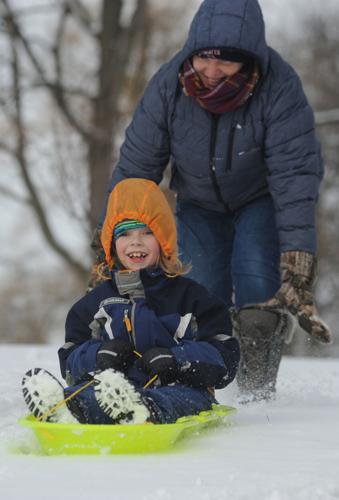Photos: Sledding at Centennial Park | Local News | thedailynewsonline.com
