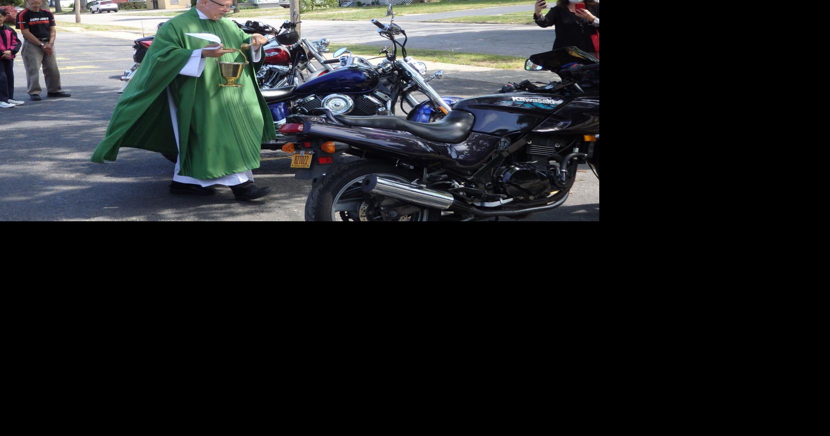 Safe travels: Ascension Parish blesses motorcycles after Sunday Mass ...