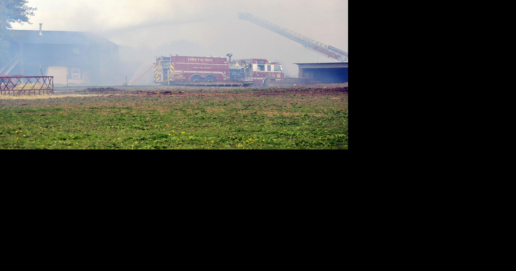 Two barns and house catch fire in Le Roy blaze | Top Story ...