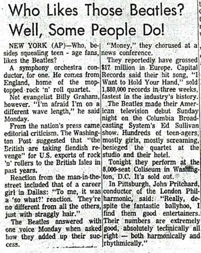 Beatles Feb. 11, 1964 | | thedailynewsonline.com