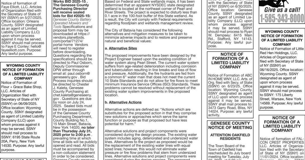 Legal Notices — 07.17.2025 | Legal Notices | thedailynewsonline.com