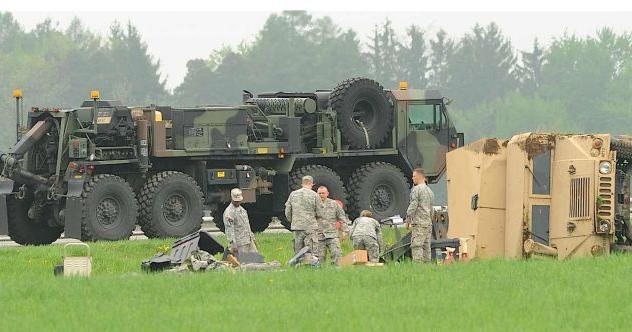 PHOTOS: Military Humvee rollover on Thruway | News | thedailynewsonline.com