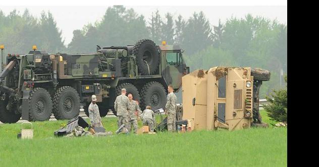PHOTOS: Military Humvee rollover on Thruway | News | thedailynewsonline.com