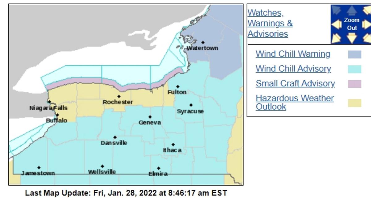 Wind chill advisories include Livingston, Wyoming counties | Top Story ...