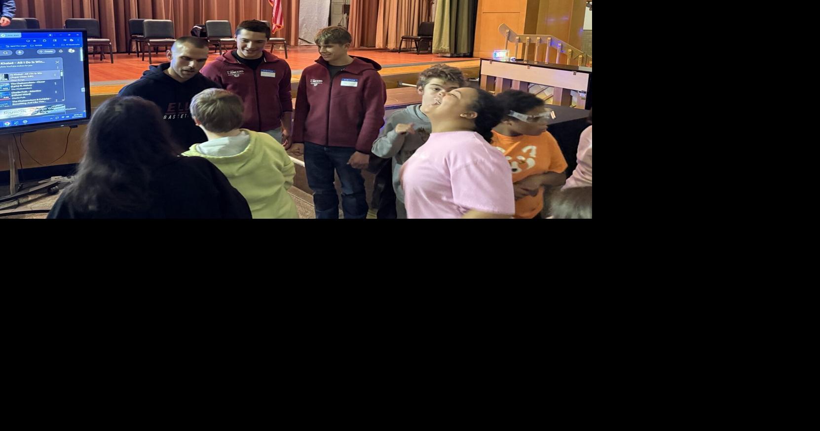 Players and coaches from Elba boys basketball visit students at NYSSB ...
