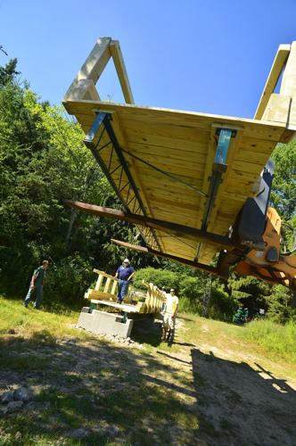 Building a bridge, bonds Students construct bridge over Wetland Berm ...