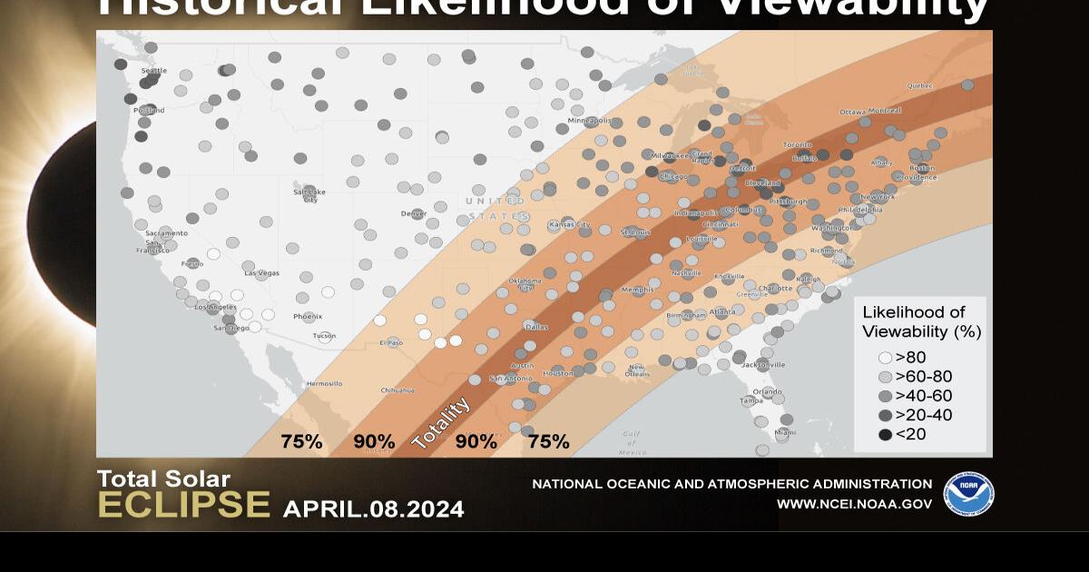 Will April 8 be a cloudy day? Map envisions the likelihood | Special ...