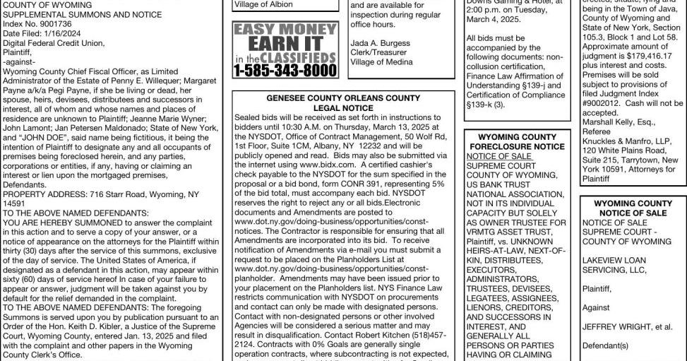 Legal Notices — 02.19.2025 | Legal Notices | thedailynewsonline.com