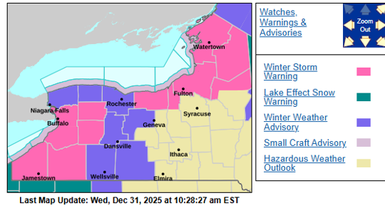 Winter storm warning begins this afternoon in Genesee County | News ...