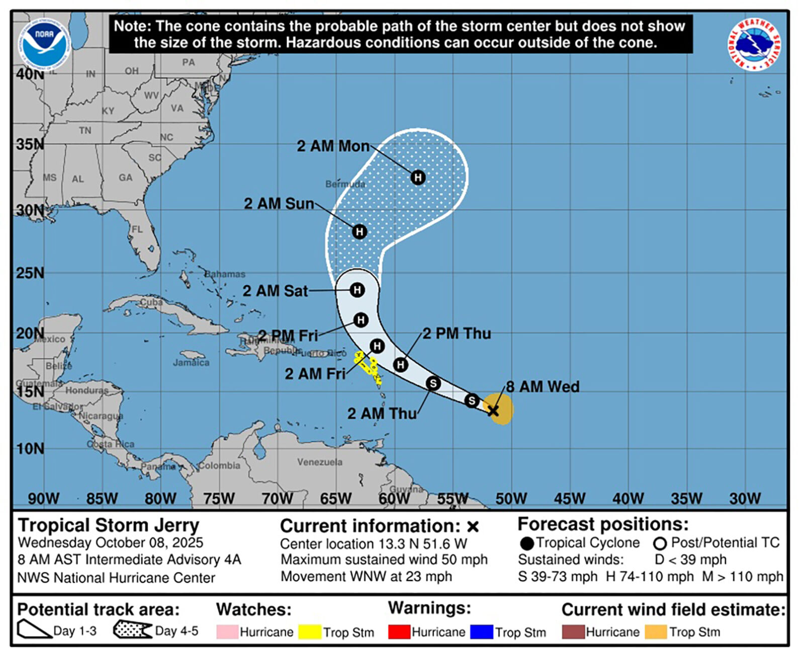 Tropical Storm Jerry forecast to sideswipe Caribbean as hurricane ...
