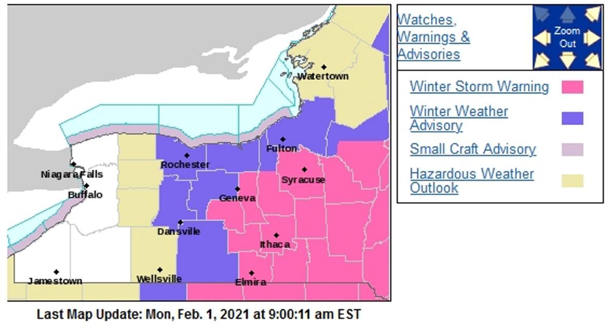 Winter weather advisory for Livingston; snow forecast across GLOW ...