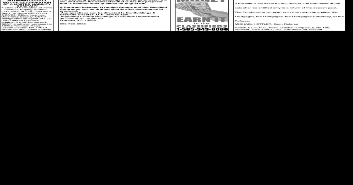 Legal Notices — 07.25.2024 | Legal Notices | thedailynewsonline.com