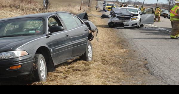 PHOTOS: Two injured in Route 33 crash | News | thedailynewsonline.com