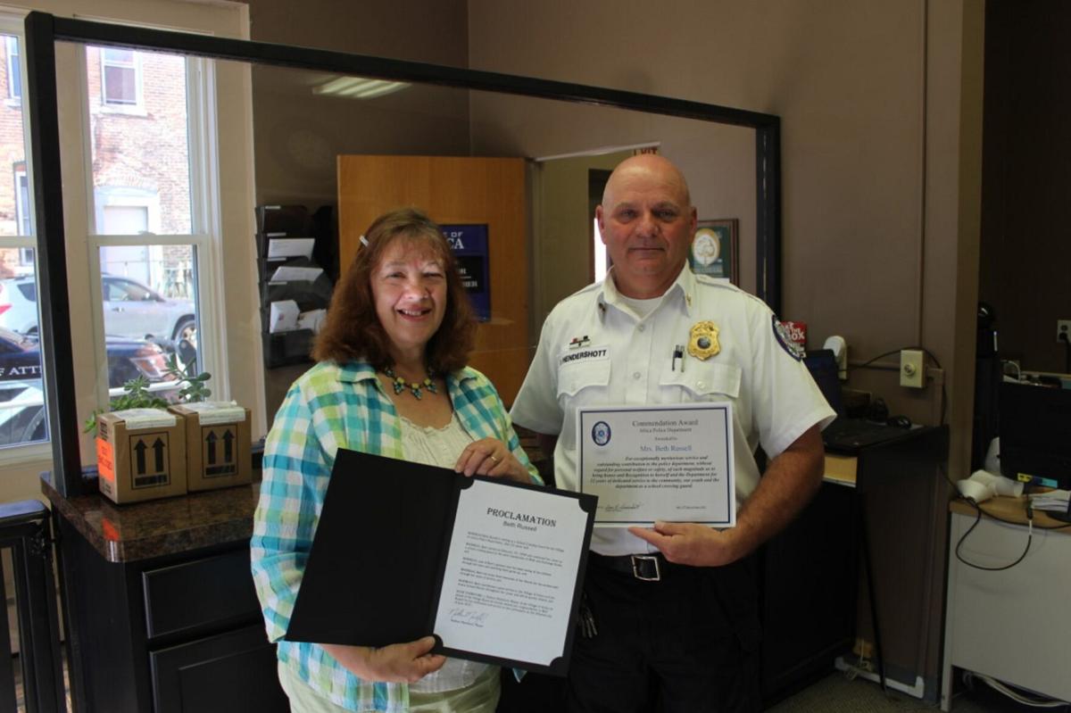 Village of Attica honors Beth Russell for 22 years as crossing guard ...