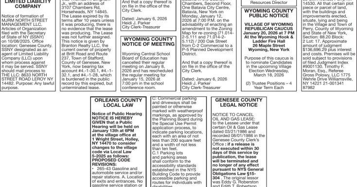 Legal Notices — 01.06.2026 | Legal Notices | thedailynewsonline.com