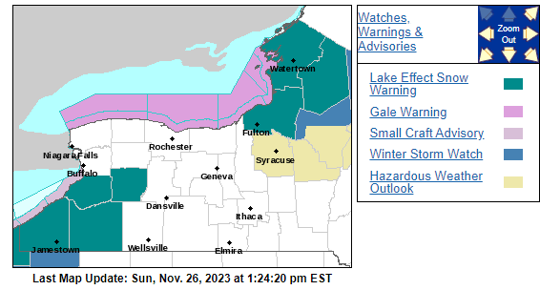 UPDATE: Lake effect snow band to linger this evening | News ...