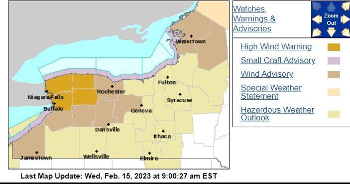 UPDATE: High wind warning for Genesee, Orleans; wind advisories for ...