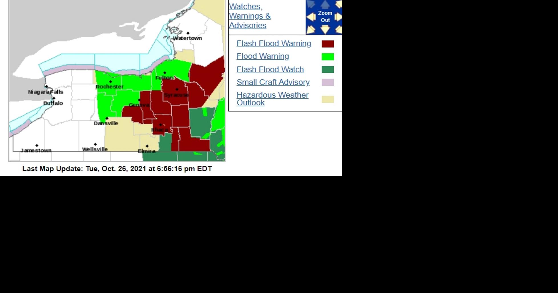 UPDATE: Flood warning includes Livingston County; portion of Route 258 ...