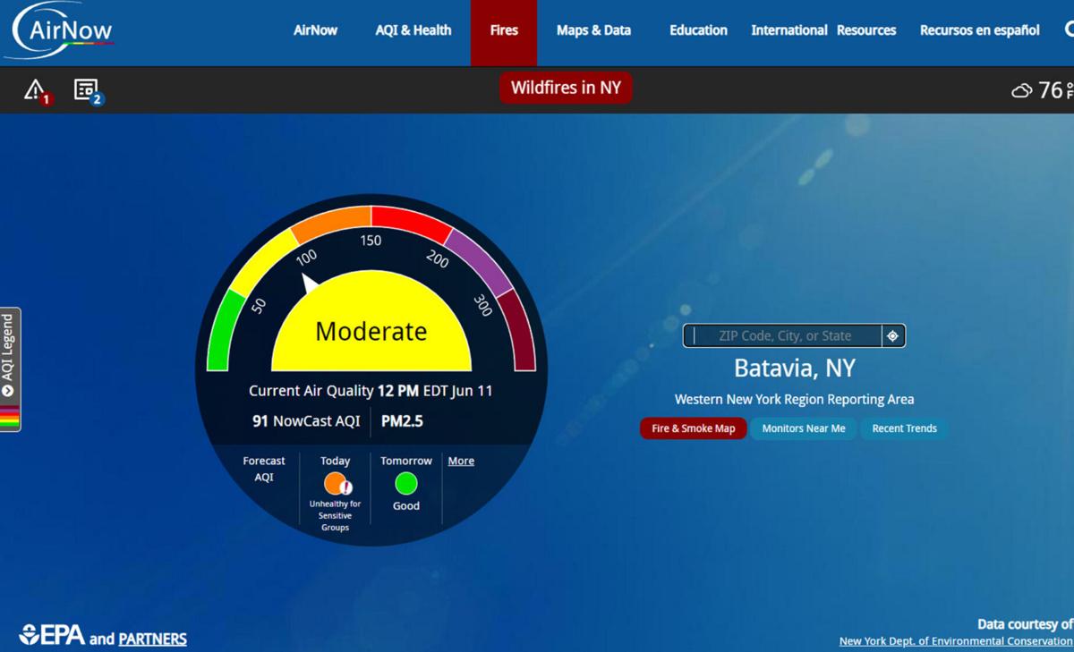 Air quality alert in effect until midnight for much of GLOW region ...