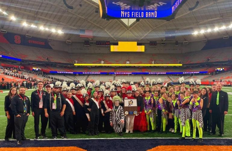 Le Roy marching band places third at state championships; Medina also ...