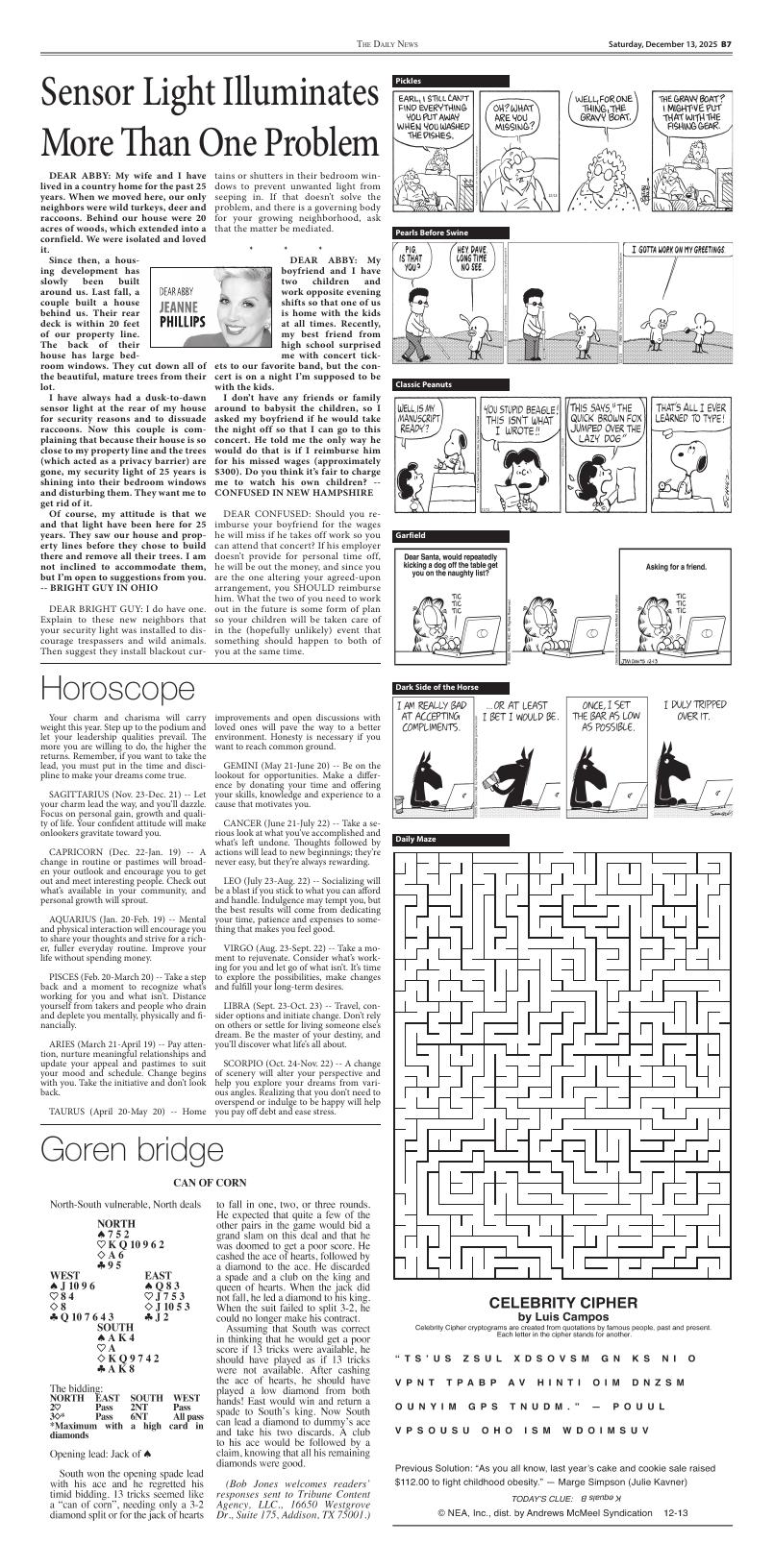 Page B7 | e-Edition | thedailynewsonline.com