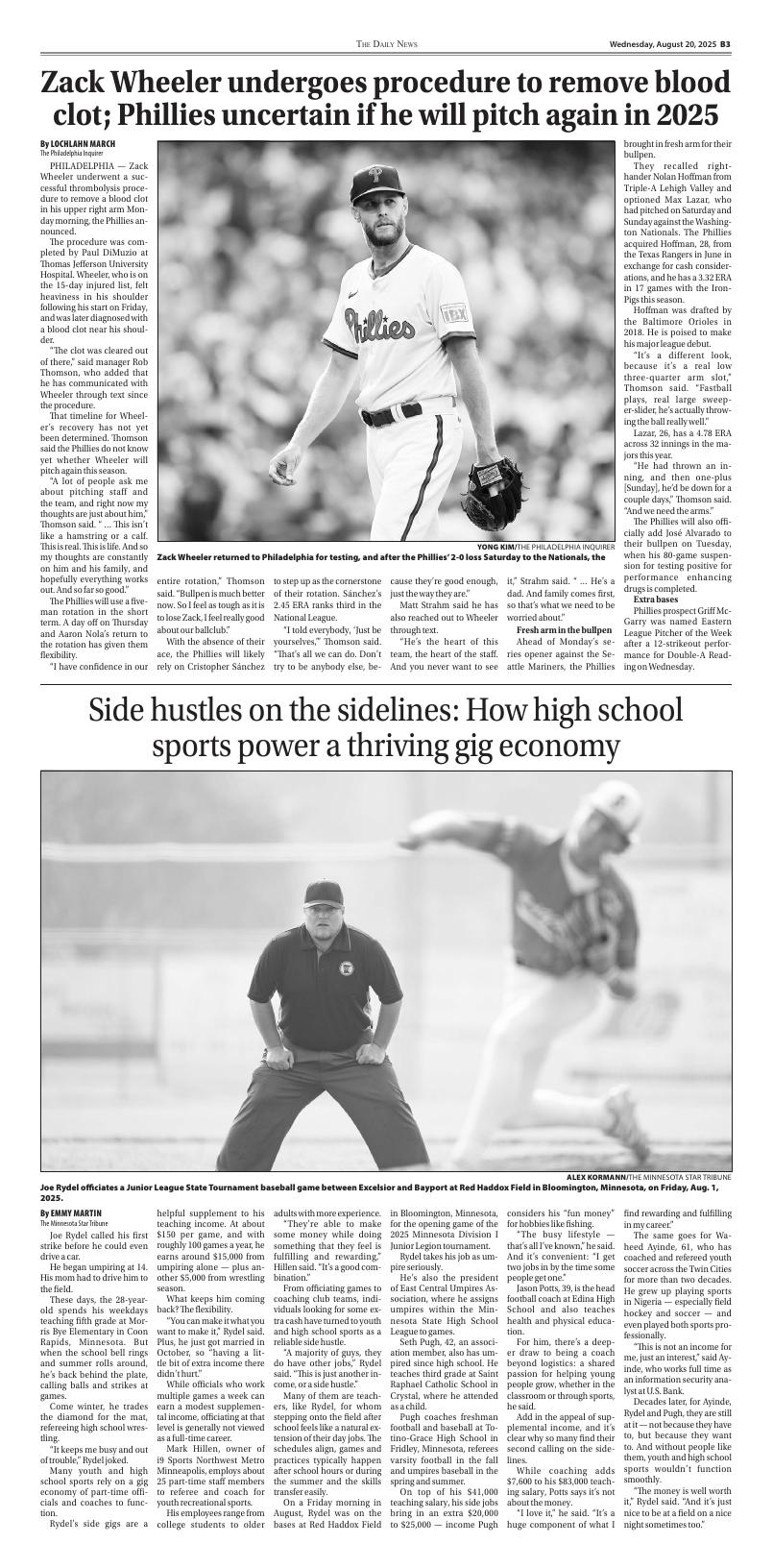 Page B3 | e-Edition | thedailynewsonline.com