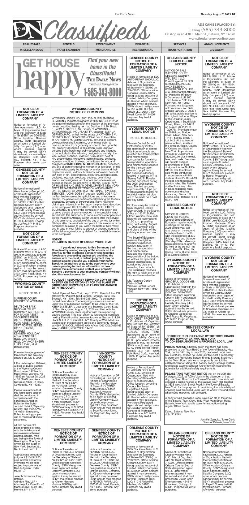 Page B7 | e-Edition | thedailynewsonline.com