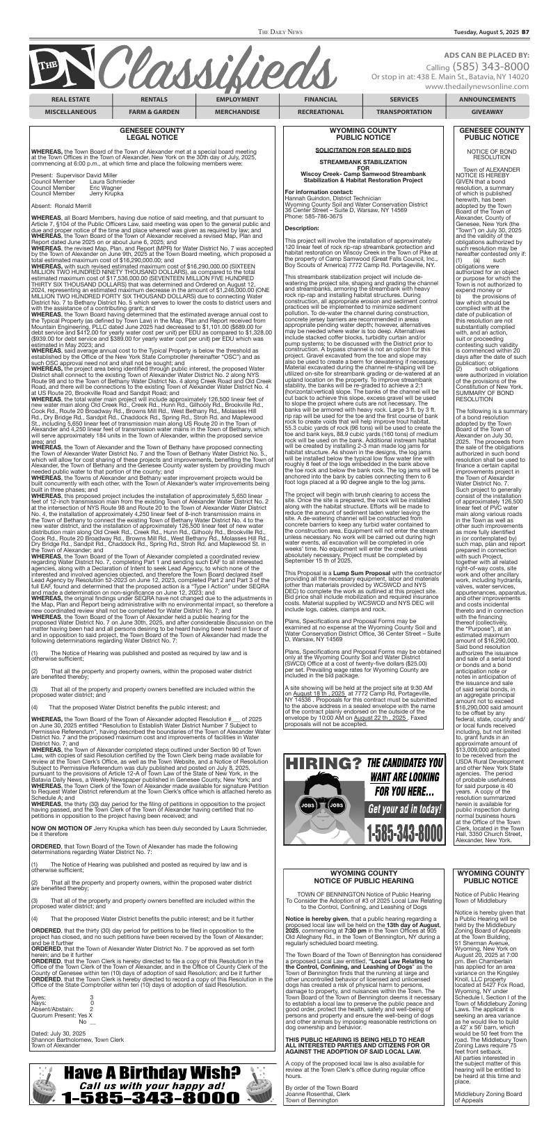 Page B7 | e-Edition | thedailynewsonline.com