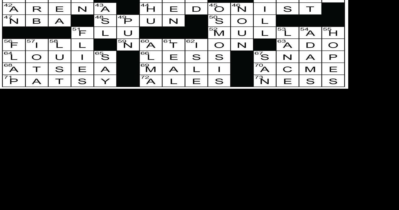 Crossword Answers- October 2 | Puzzle Answers | thedaonline.com