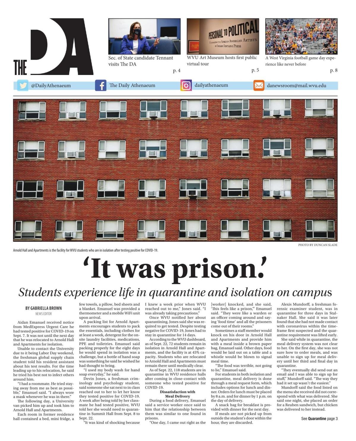 September 24, 2020 | Latest Edition | thedaonline.com