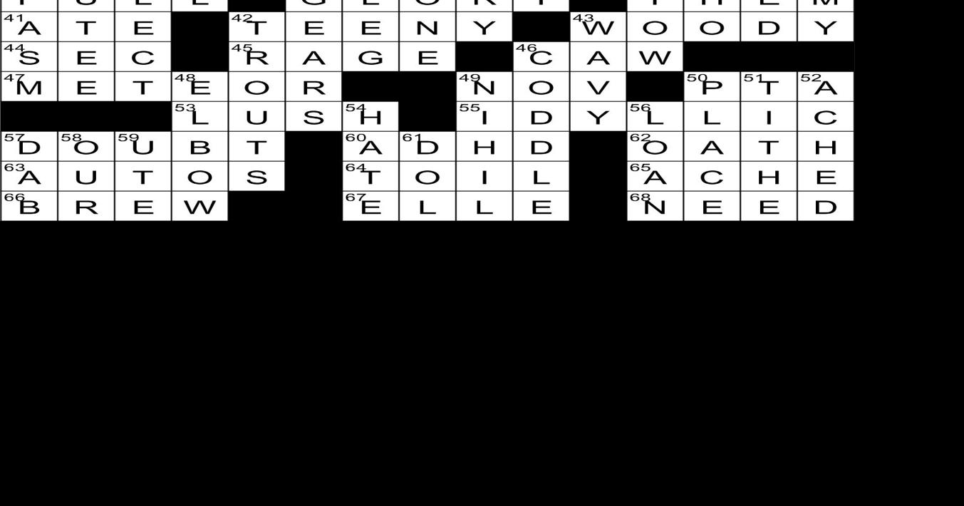 Crossword Answers- August 21 | Puzzle Answers | thedaonline.com