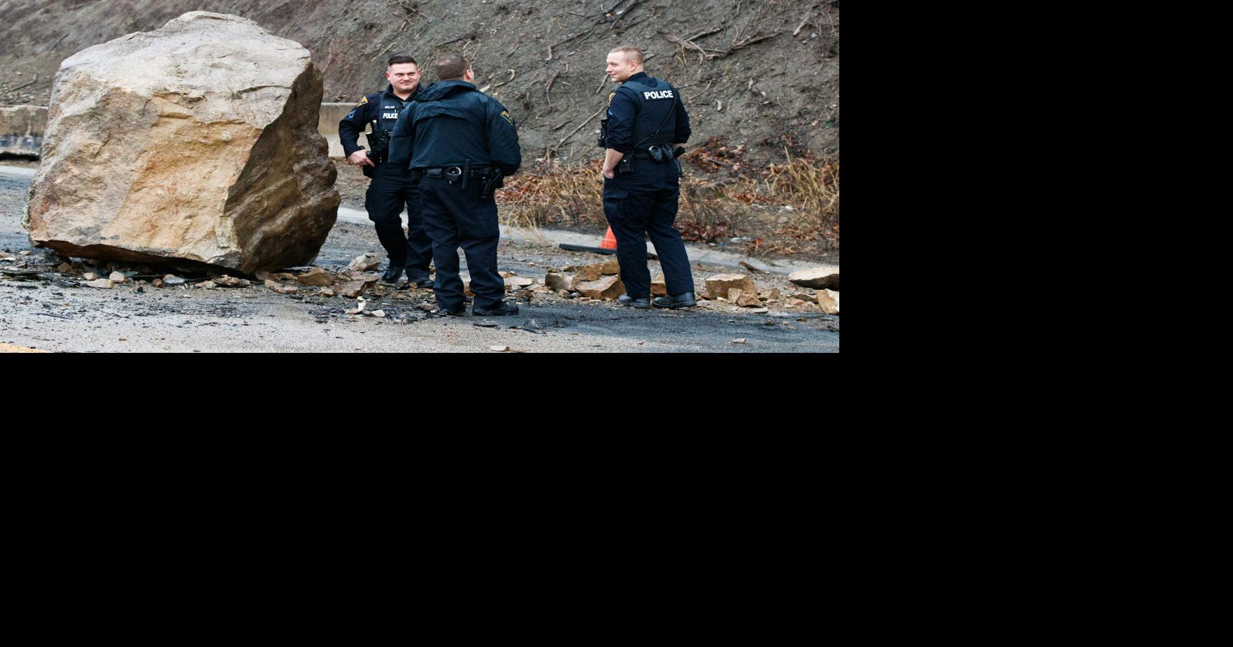 Three transported to hospital after boulder strikes car, PRT | News ...