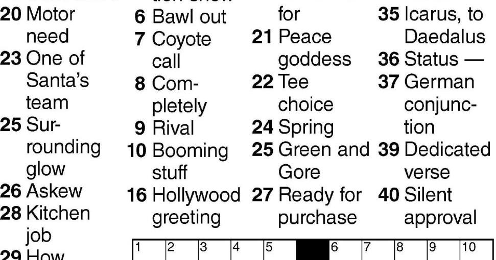 Crossword | Entertainment | thederrick.com