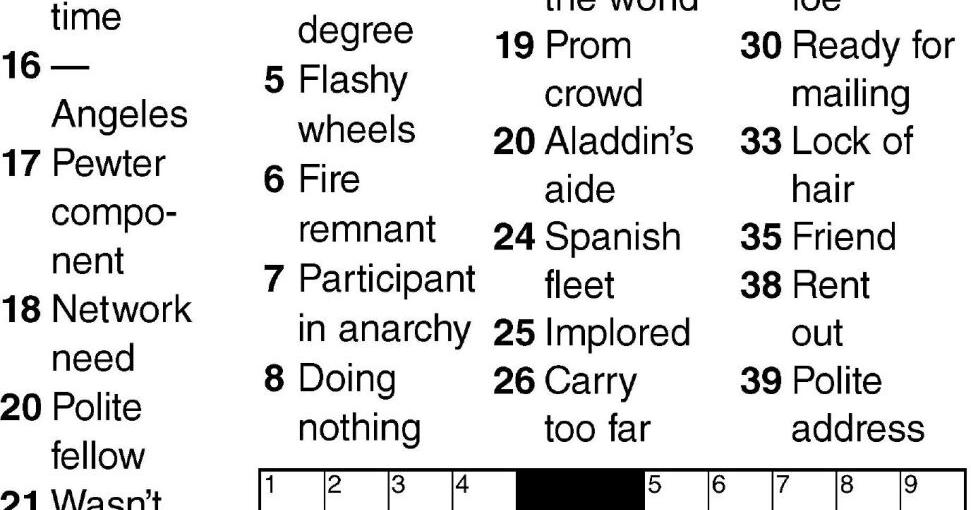 Crossword | Entertainment | thederrick.com