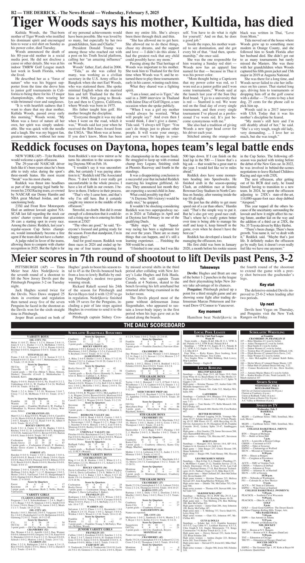 Scoreboard | Local Sports | thederrick.com