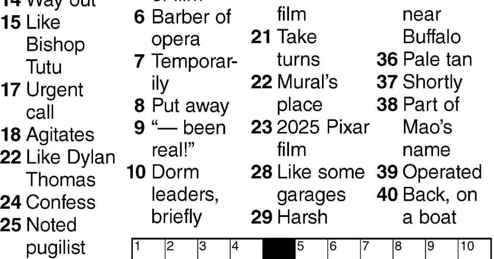 Crossword | Entertainment | thederrick.com